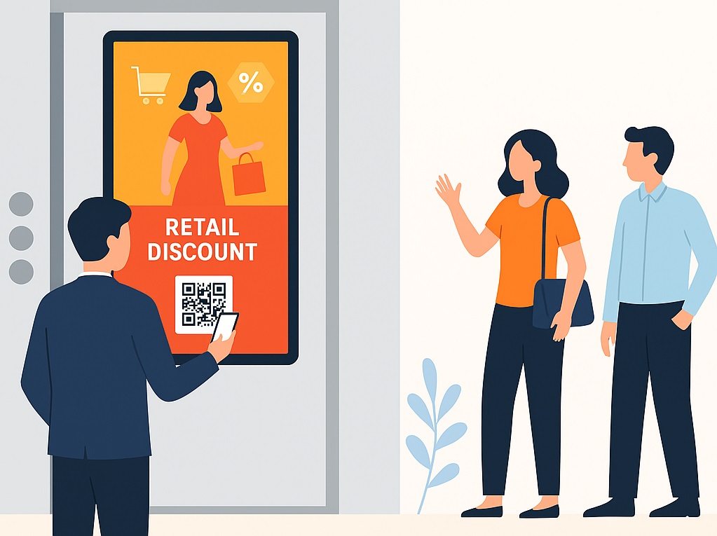 How Local MSMEs Use Digital Lift Media Screens to Increase Daily Footfall